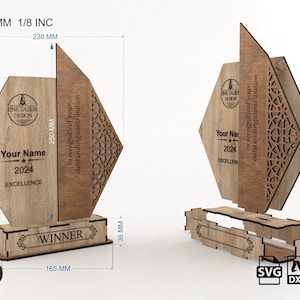 Award Trophy Laser Cut Files 3 Different Designs Pack | Wood and ...