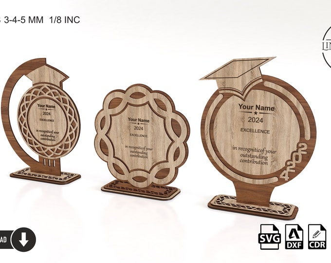 Award Trophy Laser Cut, Award Trophy SVG, Wood Cnc Cut Award, Award ...