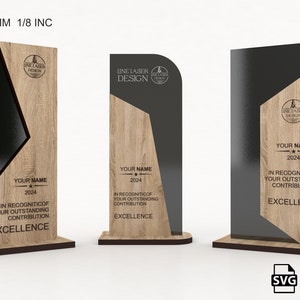 Award Trophy Laser Cut Files: Wood & Plexiglass SVG (digital Download ...