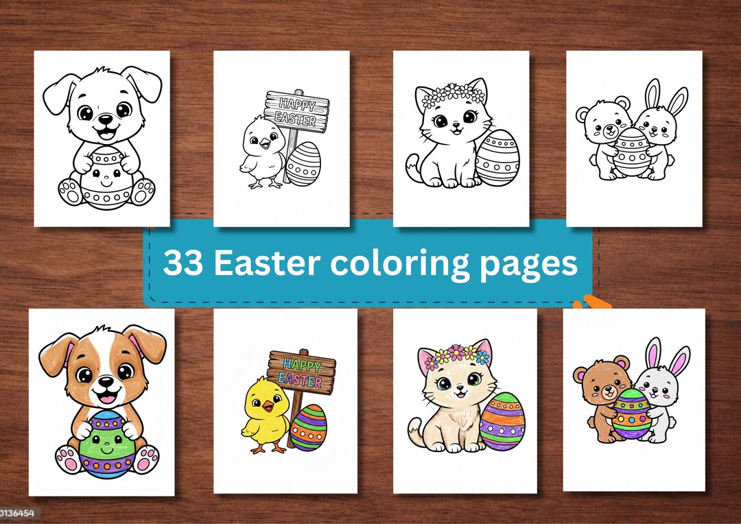 Easter Coloring Pages for Toddlers, Bold Simple Designs, Preschool ...