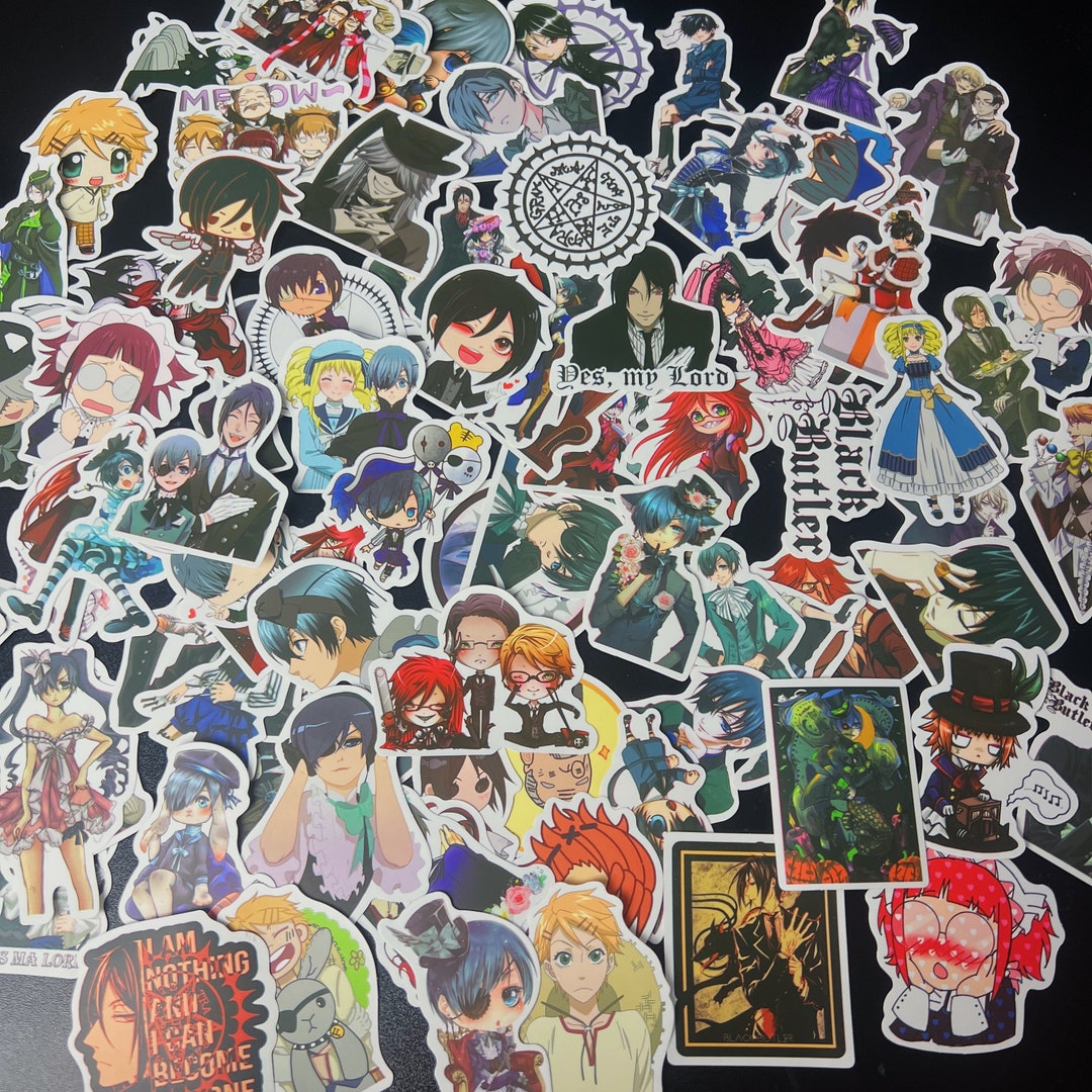Black Butler Stickers, 1-100 Assorted Black Butler Stickers, Waterproof ...