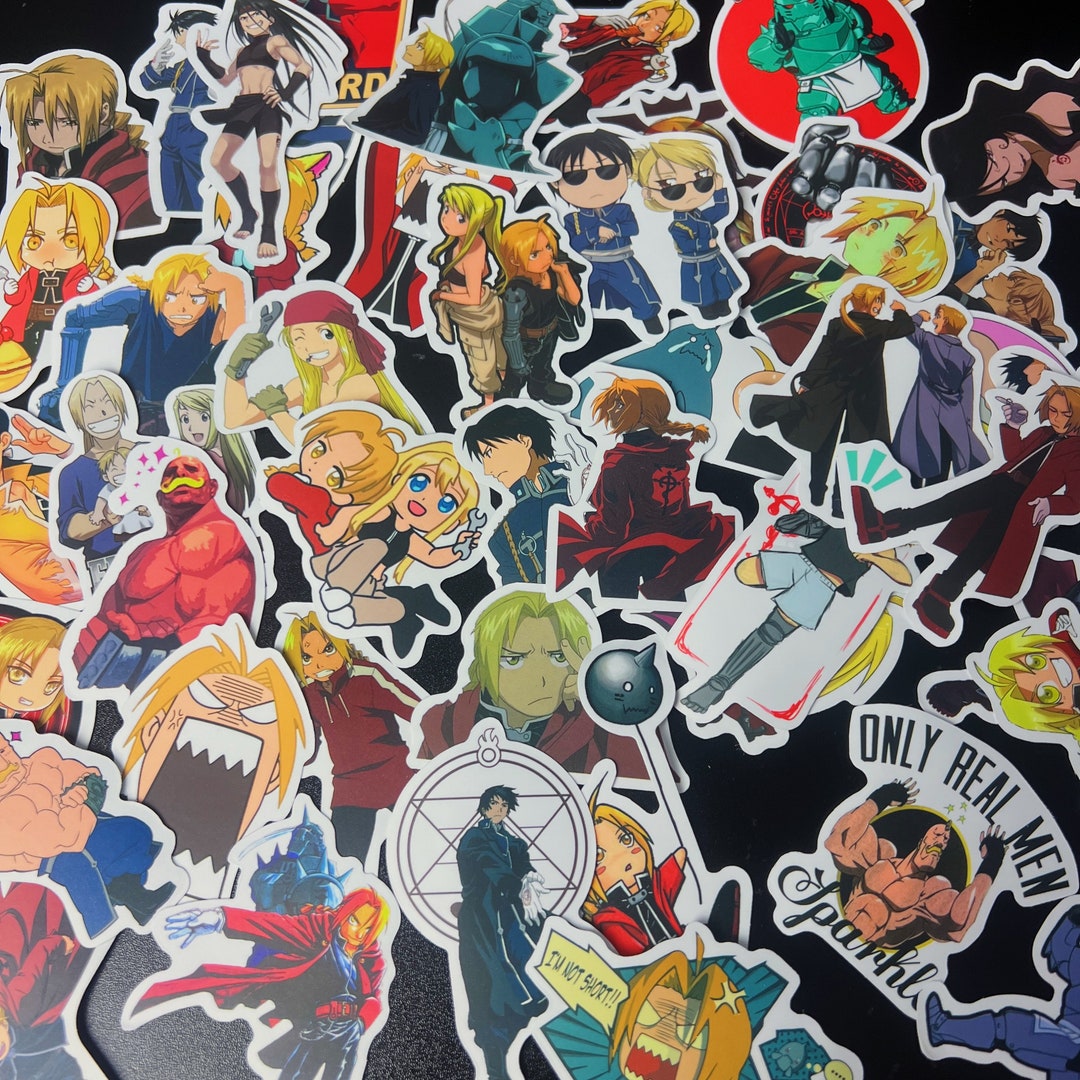 Anime Stickers, 1-50 Assorted Full Metal Anime Stickers, Waterproof ...