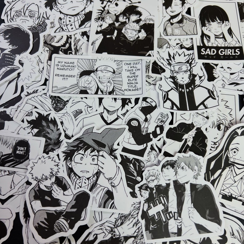 Anime Manga Stickers 100 Assorted Random Anime Manga - Etsy