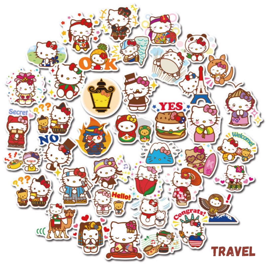 Stickers de Hellokitty, pack de stickers kawaii, packs de stickers ...