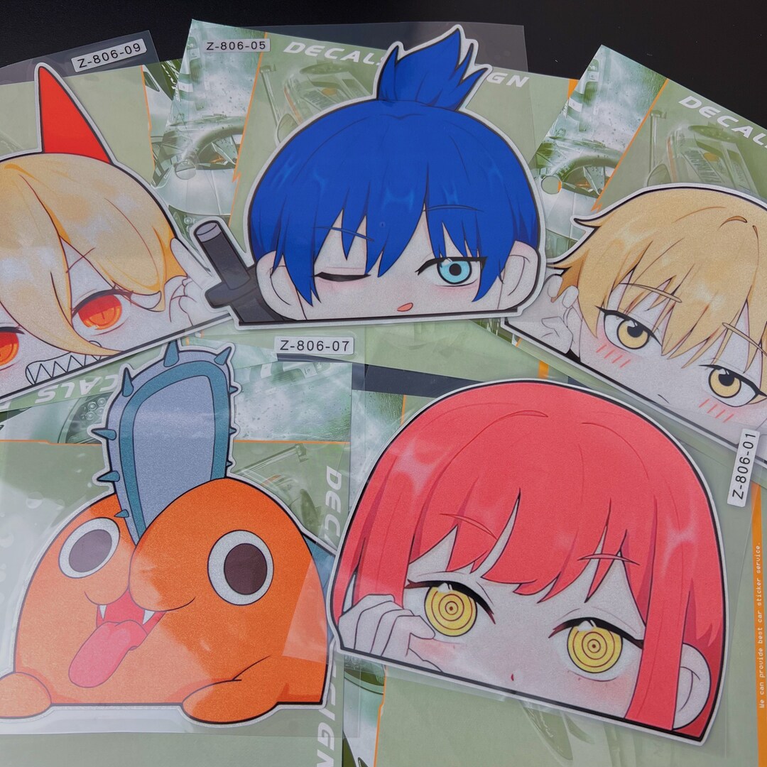 Anime Car Peeker Stickers, Anime Car Decal, Anime Car Peeker for Car ...