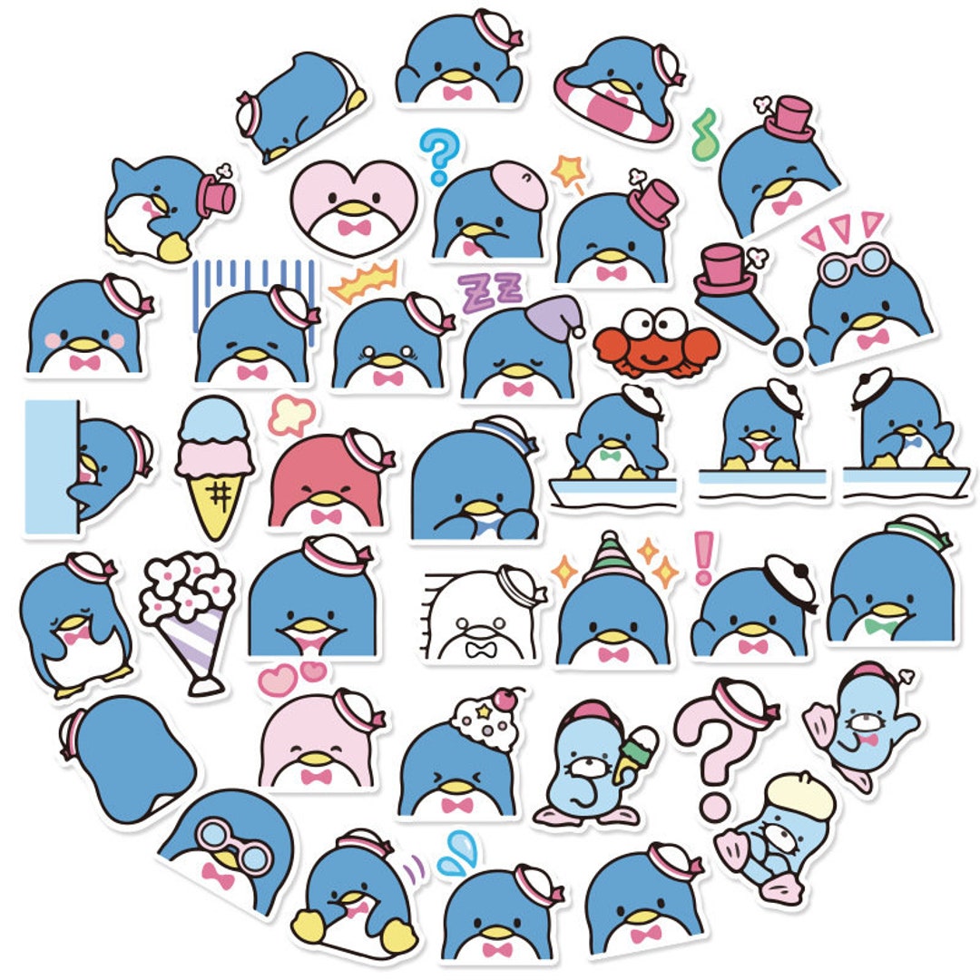 Tuxedo Sam Stickers Kawaii Sticker Pack Cute Sticker Packs - Etsy