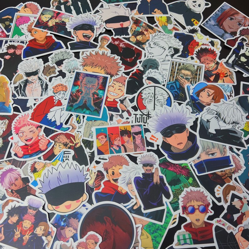 Anime Stickers 1-100 Popular Anime Stickers Waterproof Anime - Etsy