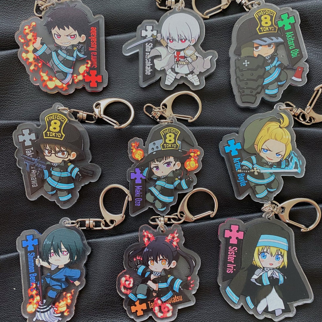 Anime Acrylic Keychains, Popular Anime Acrylic Keychains, Firefighter ...