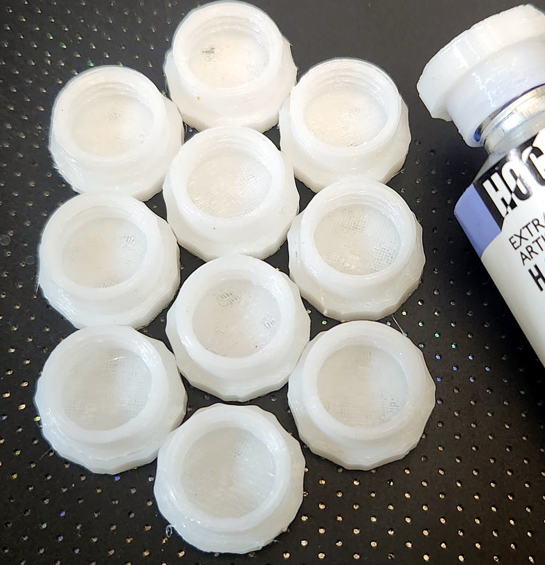 10 Paint Caps Holbein 40ml / 60ml. Oil/acrylic. 3D Printed Replacement ...