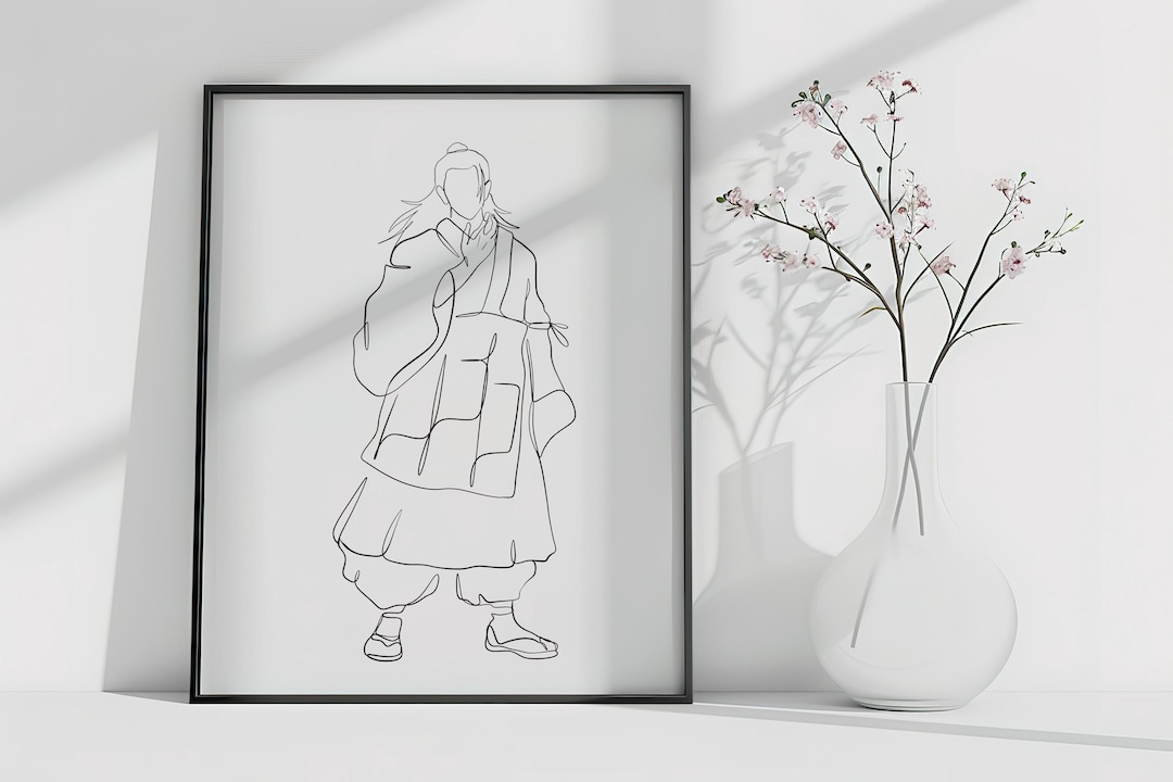 Minimalist Jujutsu Kaisen Line Art | Anime Digital Download | Itadori ...