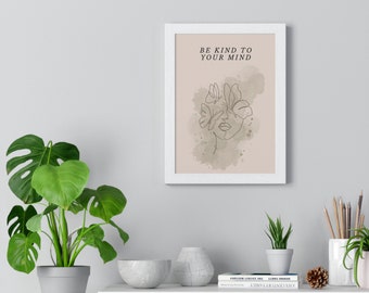 Be Kind to Your Mind Printable Poster - Etsy