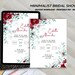 Green and Red Wedding Invitation With Template.pdf Editable on Canva ...