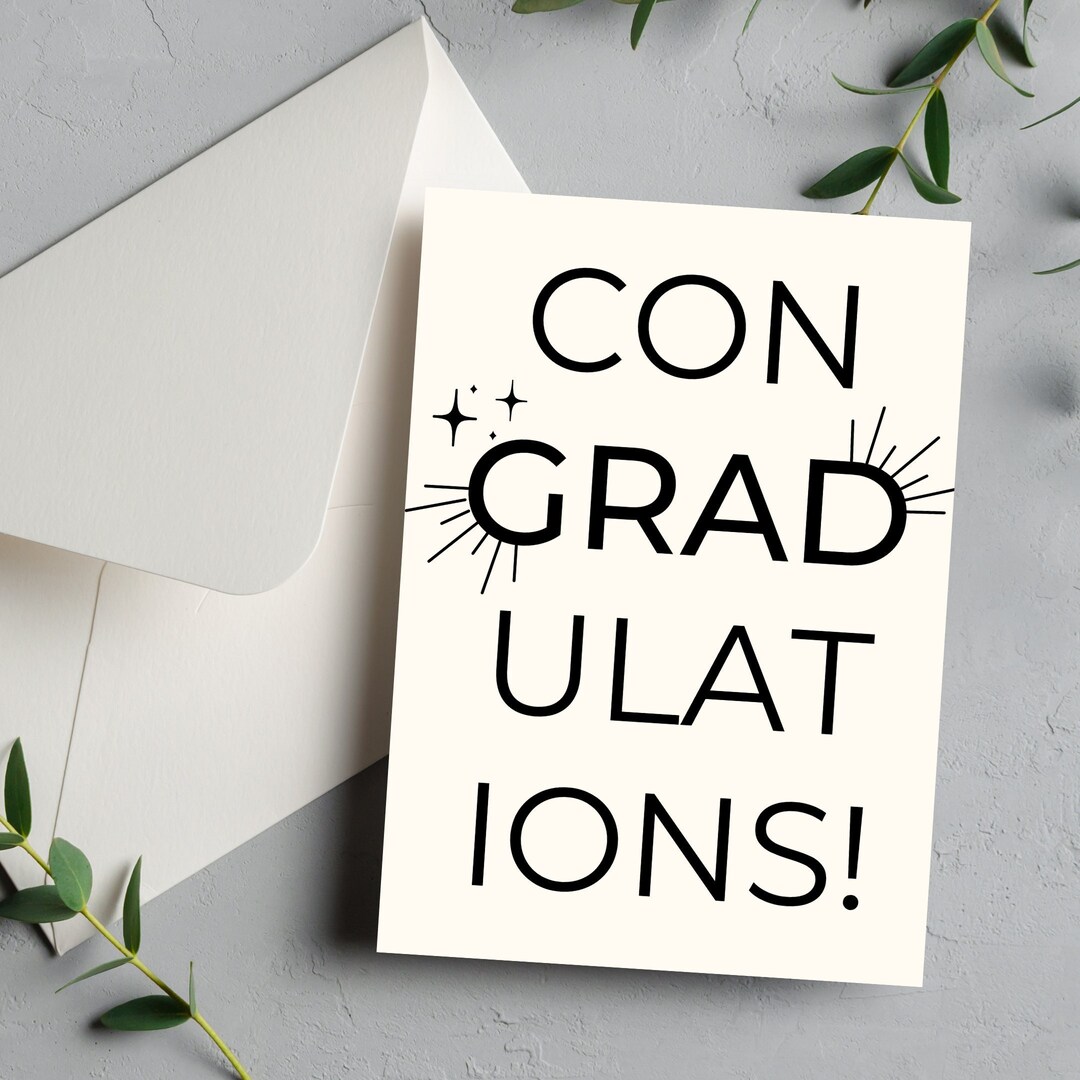 Graduation Card | Cute Graduation Card | Congradulations | Digital ...