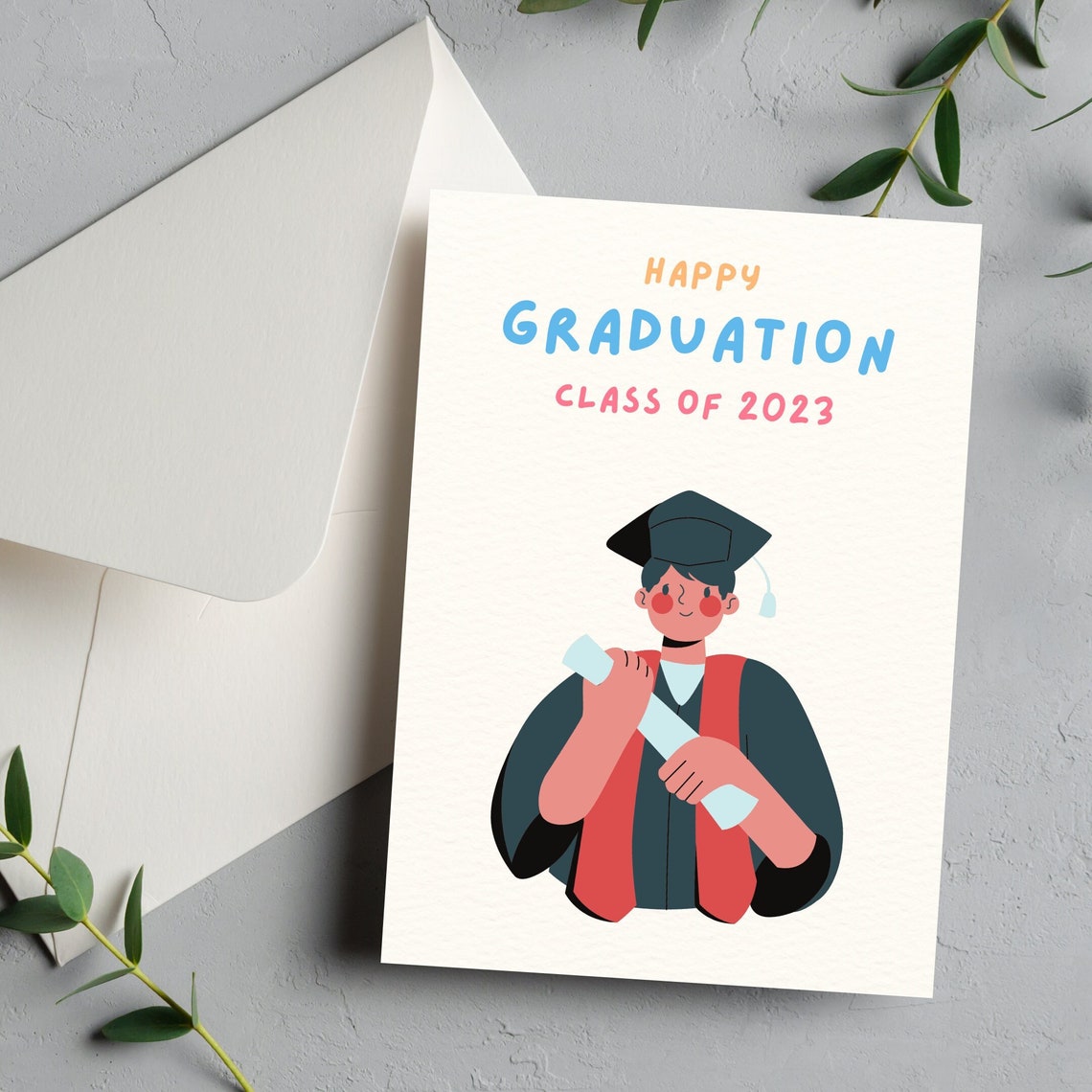 Graduation Card | Cute Graduation Card | Class of 2023 | Digital ...
