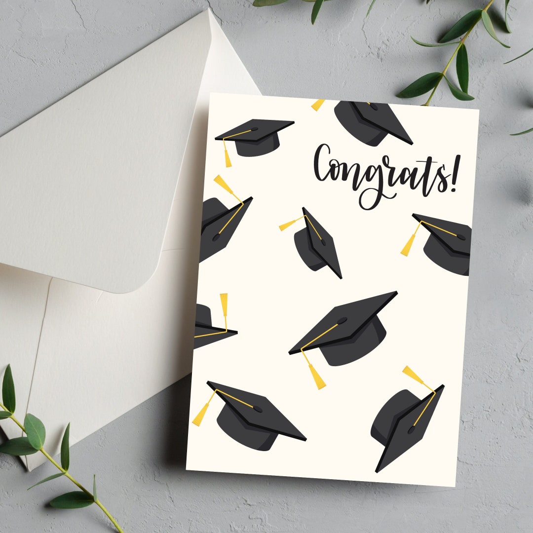 Graduation Card | Cute Graduation Card | Congrats! | Digital Download ...
