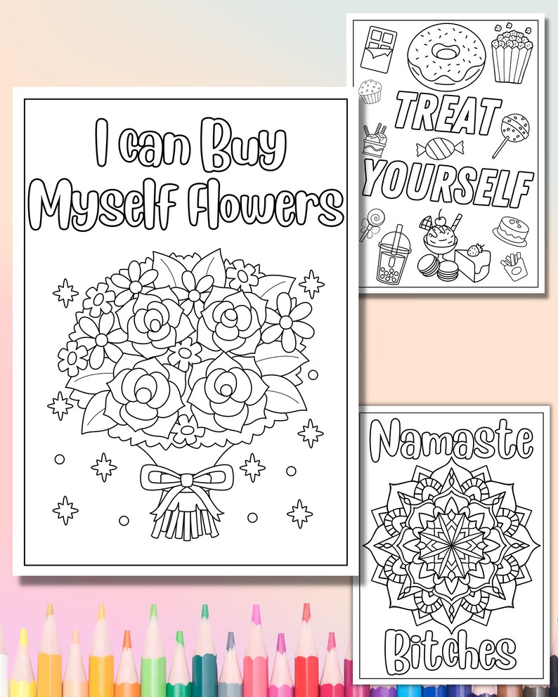Funny Adult Colouring Pages A4 Printable Sassy Colouring in - Etsy