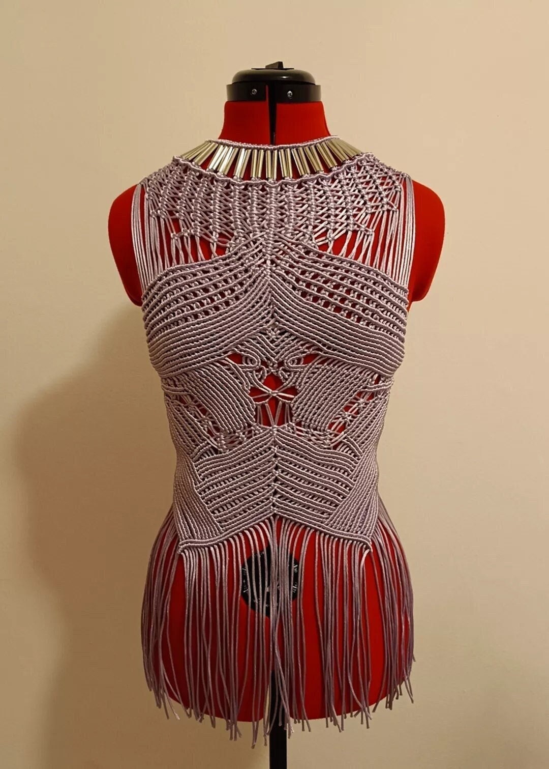 Corset Top in Macrame, Handmade Top for Going Out, Macrame Corset in ...