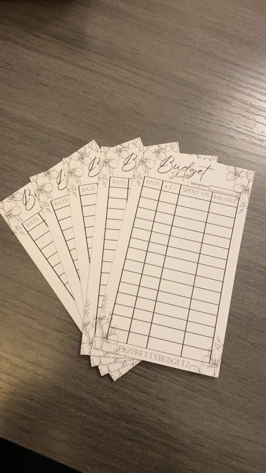 A7 Budget Sheets | Cash Envelope Inserts | Physical Budget Sheets ...