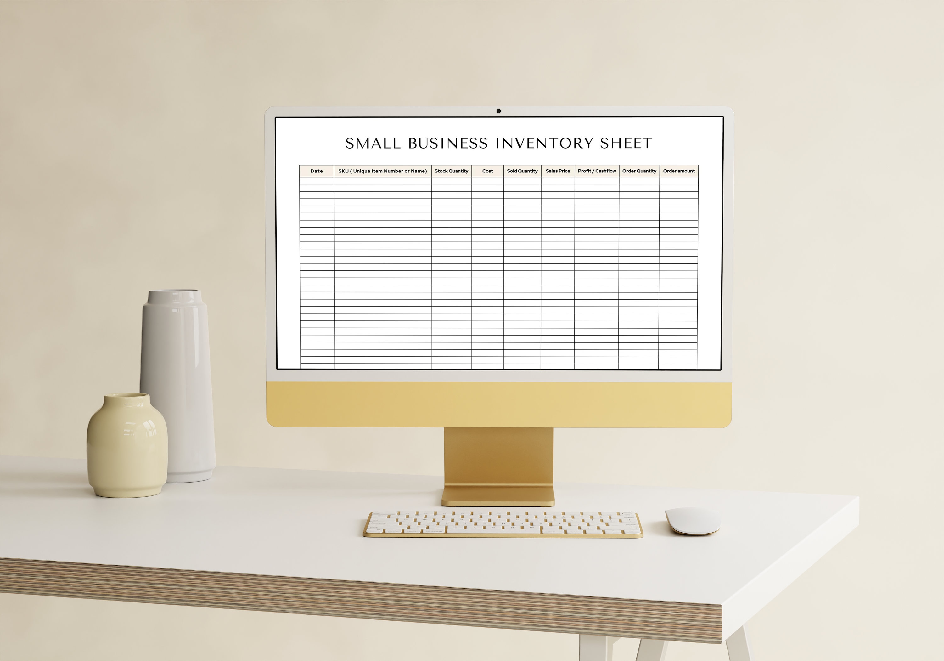 Small Business Inventory Tracker | Modern Inventory Tracker | Editable ...