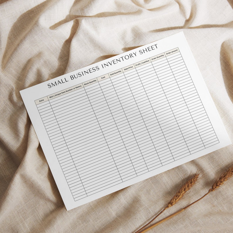 Small Business Inventory Tracker | Modern Inventory Tracker | Editable ...