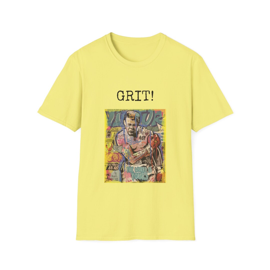 Vintage Graffiti Muhammad Ali T-shirt With "find Your Grit" Quote - Etsy