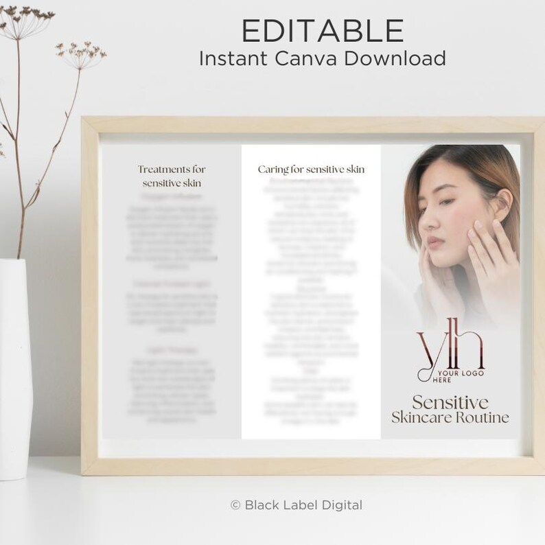 Skin Type Aftercare Routine Pamphlet Bundle, Editable Canva Skin Care ...
