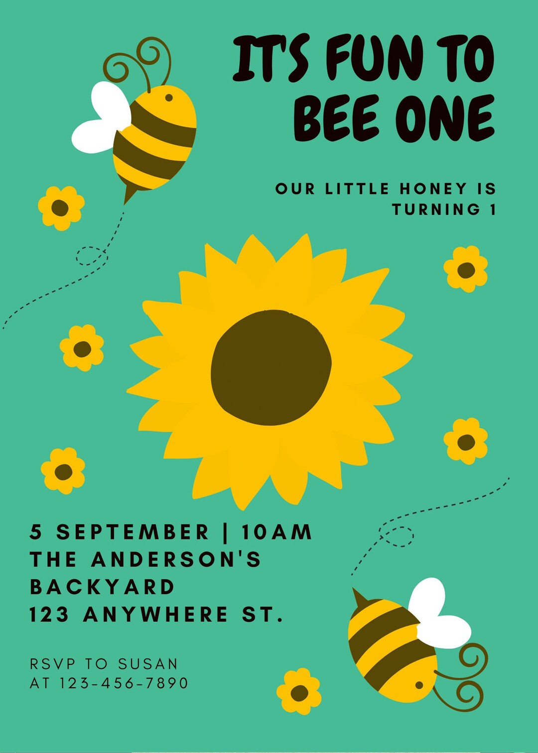 It's Fun to Bee One Birthday Party Invitation - Etsy