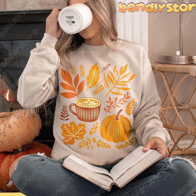 Linocut Crewneck Sweatshirt - Etsy