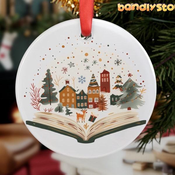 Library Ornament - Etsy