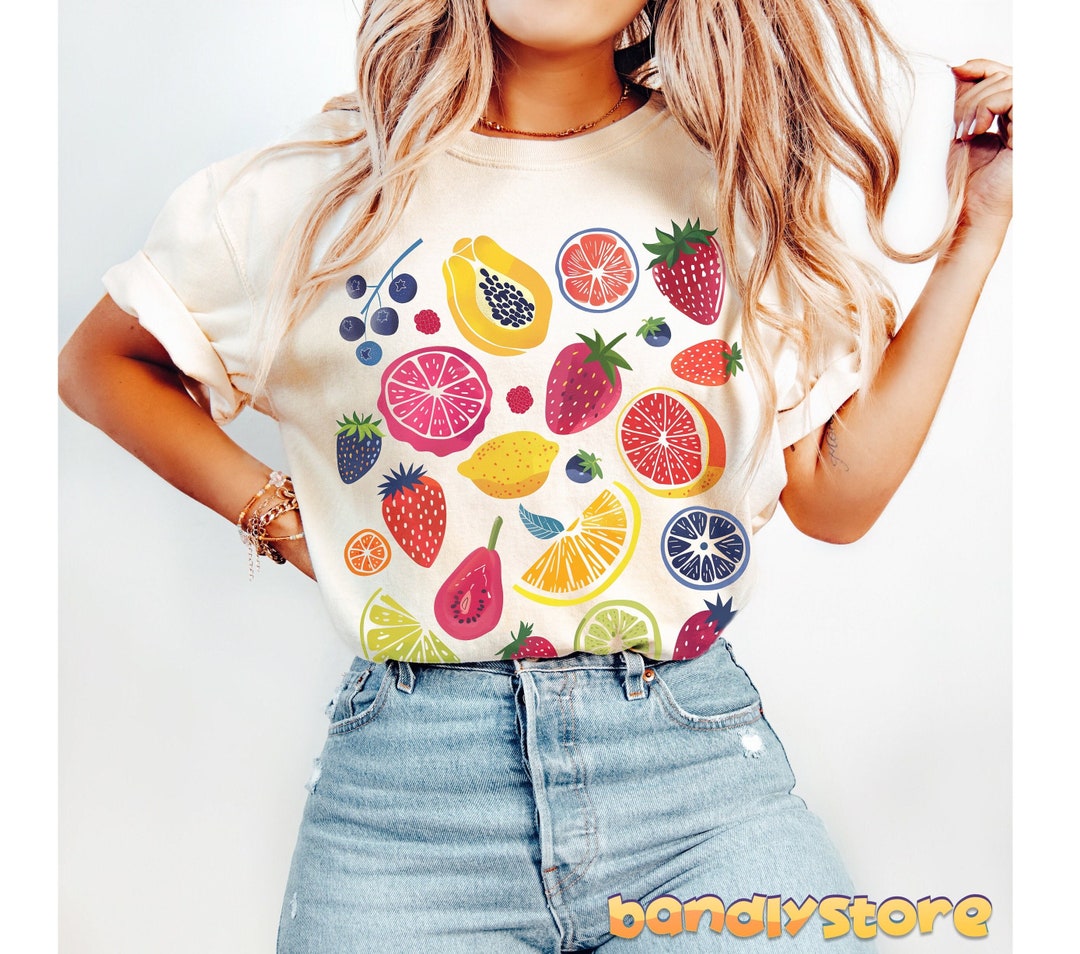 Cute Fruit Shirt | Comfort Colors Vintage Cottagecore Strawberry Shirt ...