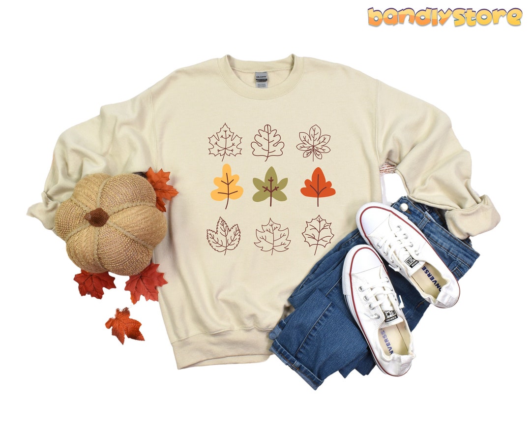Fall Leaves Sweatshirt Sweater Weather Sweatshirt Fall - Etsy
