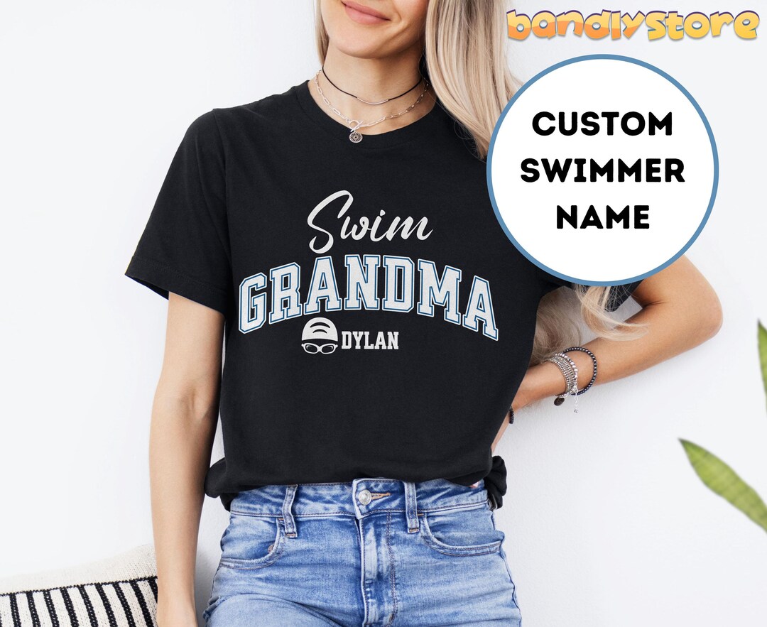 Personalized Swim Grandma Shirt: Custom Swim Meet Bella Canvas Tee - Etsy