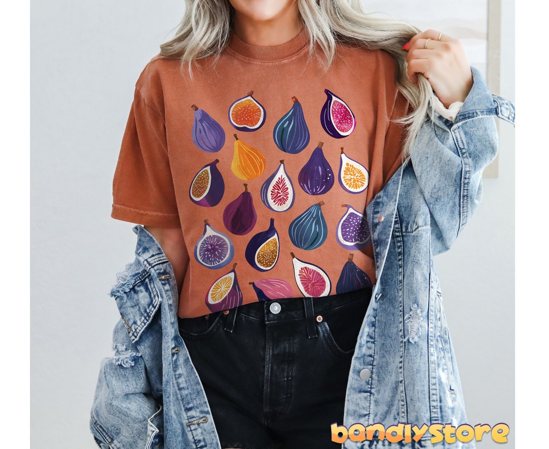 Boho Fig Tshirt | Comfort Colors Summer Fig Shirt, Vintage Graphic Figs ...