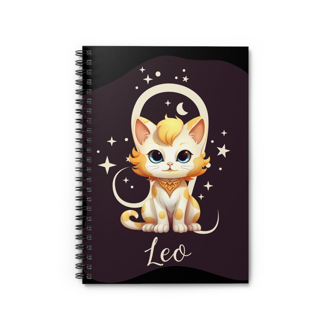 Leo Zodiac Spiral Notebook - Ruled Line, 118 Pages, Zodiac Notebook ...