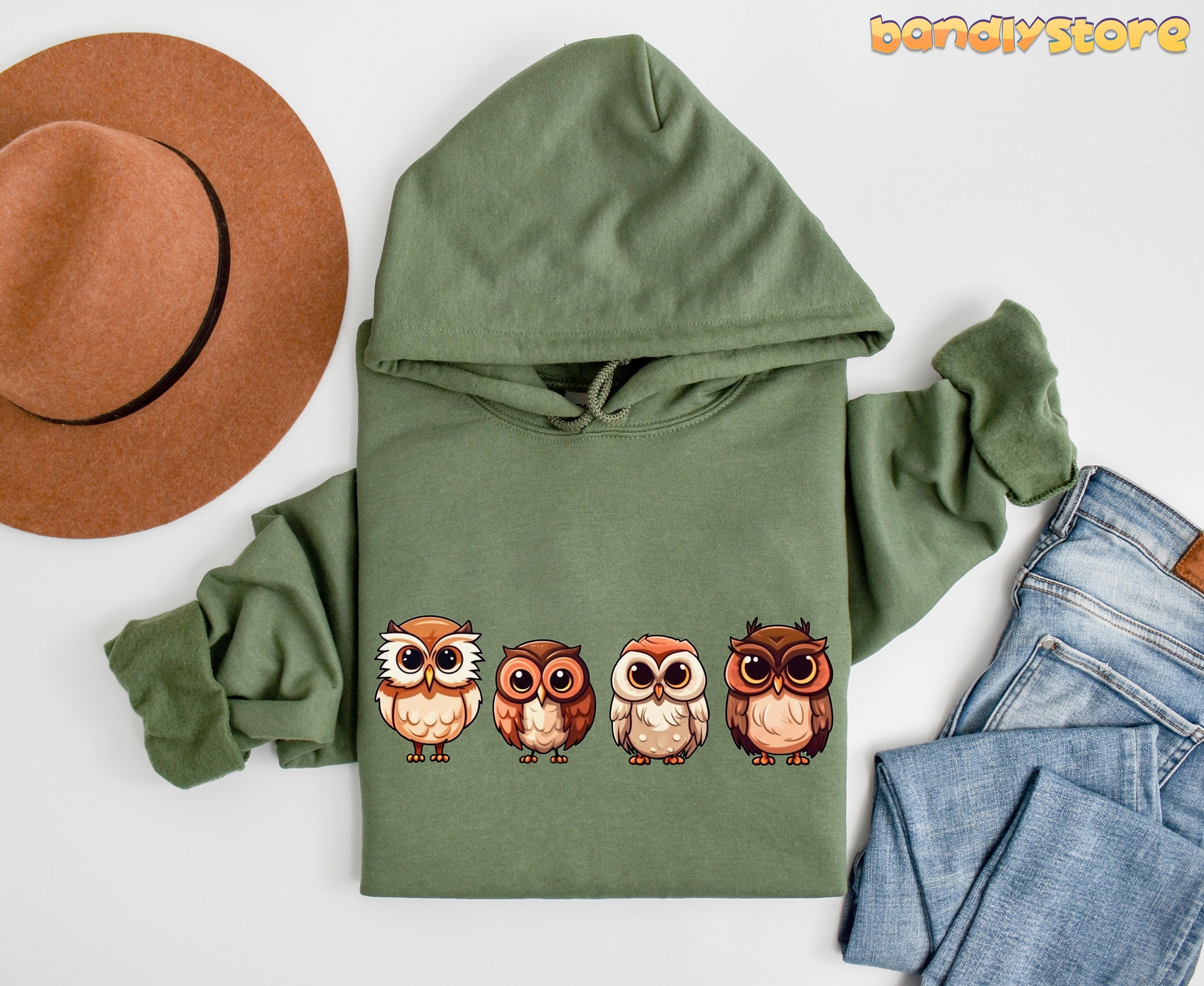 Cute Owl Hoodie Owl Sweatshirt Bird Hoodie Owl Sweater Owl Lover Gift ...