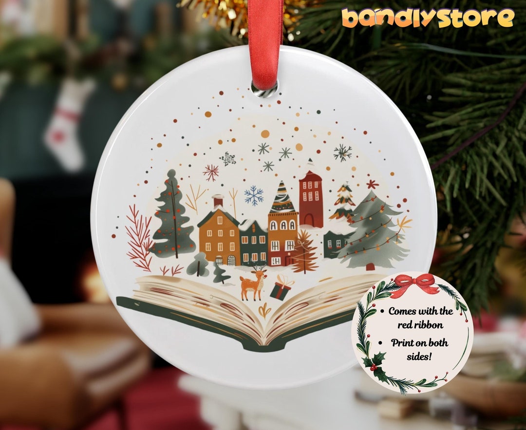 Book Lover Christmas Ornament | Reader Ornament, Reading Ornament, Book ...