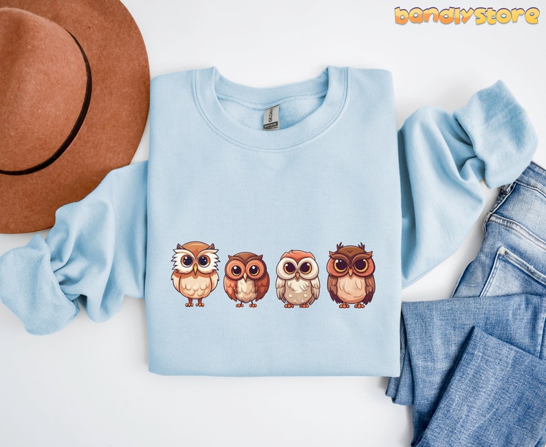 Cute Owl Sweatshirt Owl Sweatshirt Bird Sweatshirt Owl Sweater Owl ...