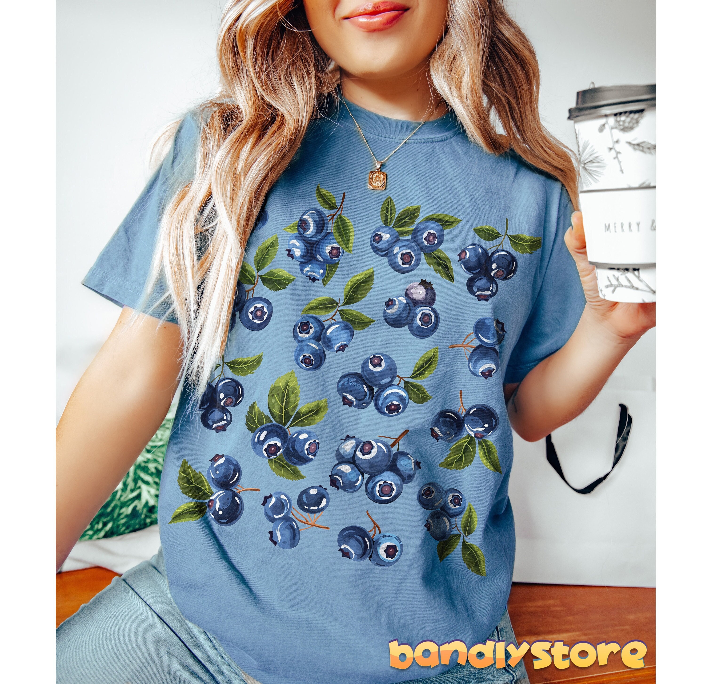 Cute Blueberry Tshirt Comfort Colors Summer Blueberry Shirt ...
