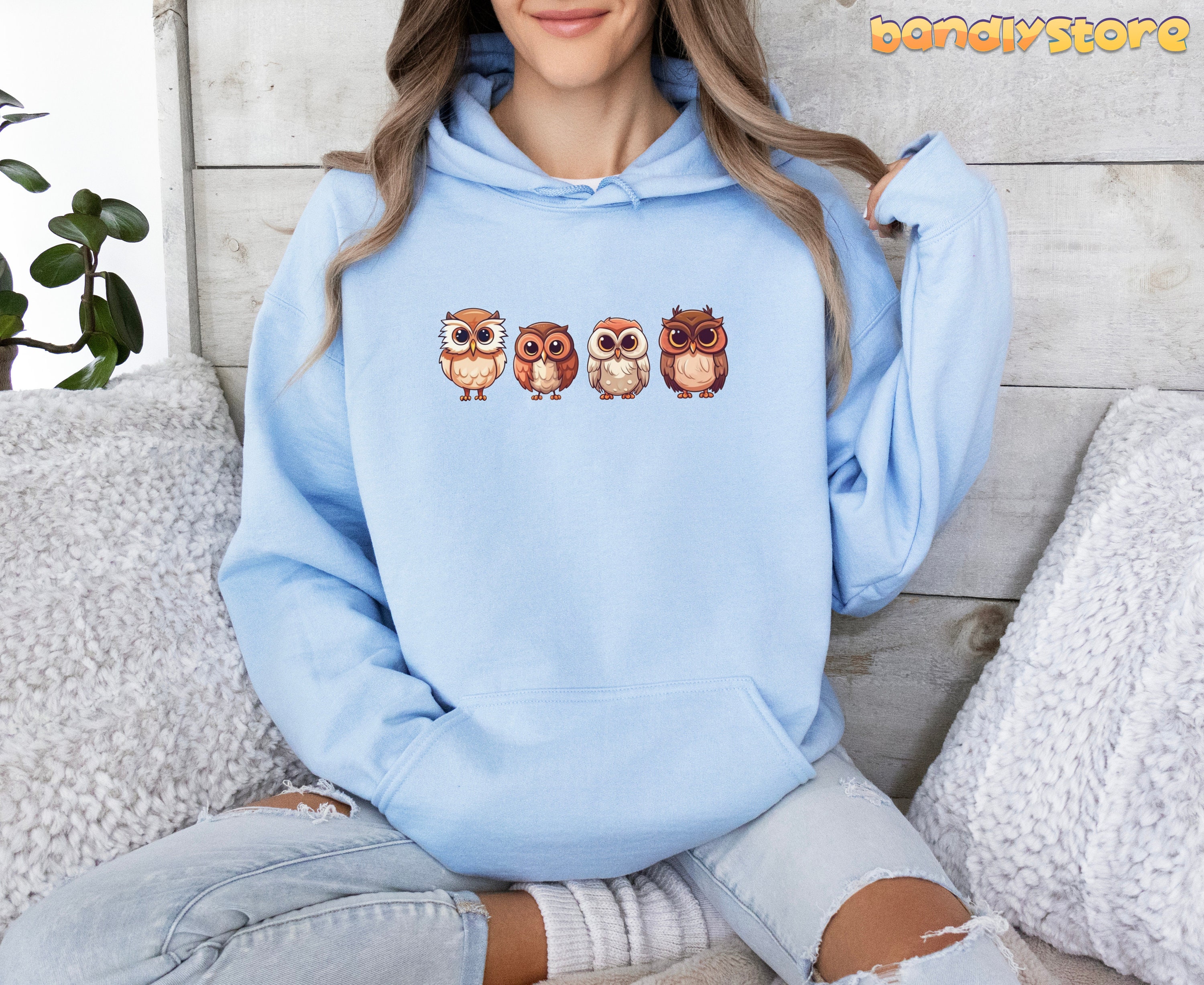 Cute Owl Hoodie Owl Sweatshirt Bird Hoodie Owl Sweater Owl Lover Gift ...