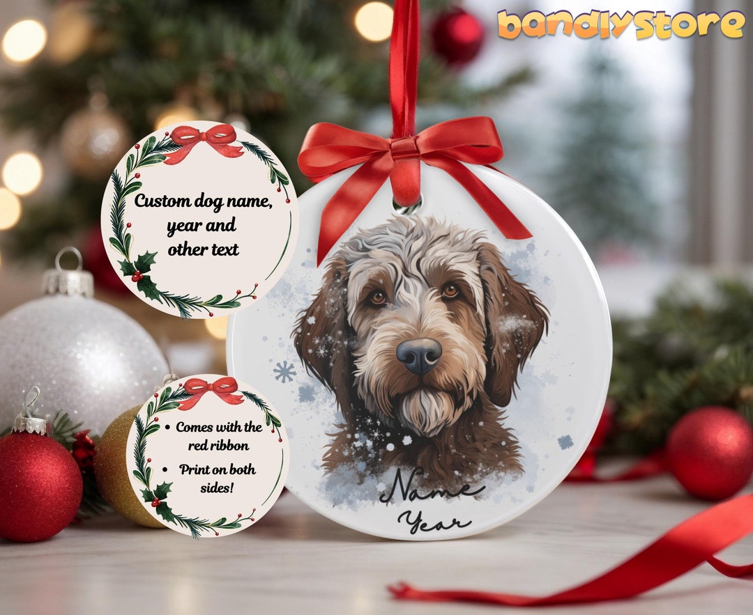 Personalized Labradoodle Christmas Ornament: Custom Dog Name Acrylic ...