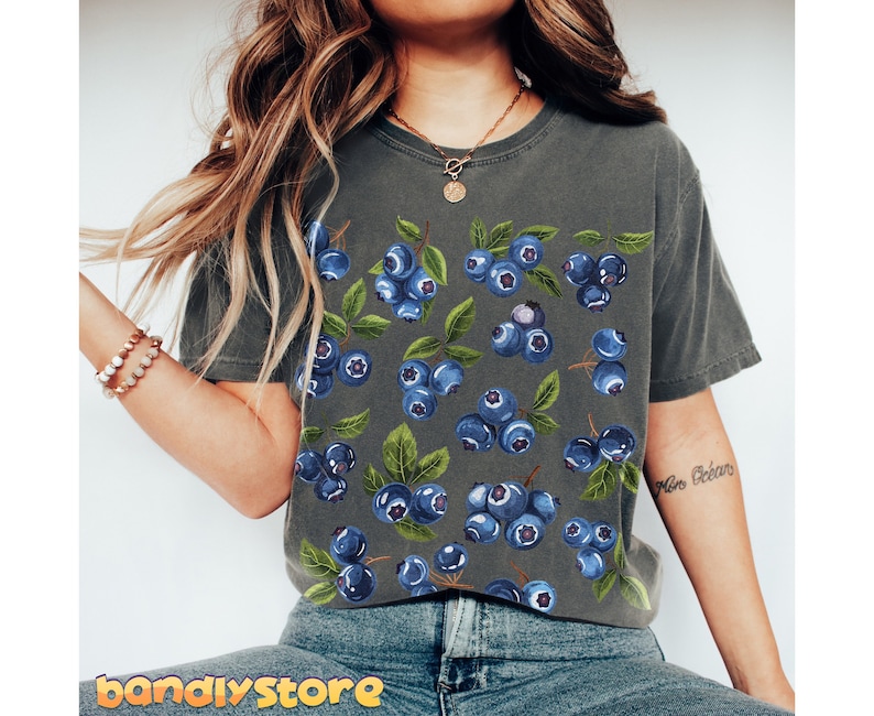 Cute Blueberry Tshirt Comfort Colors Summer Blueberry Shirt ...