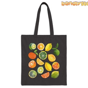 Lemons and Oranges Tote Bag | Cottagecore Tote Bag, Summer Lemons ...