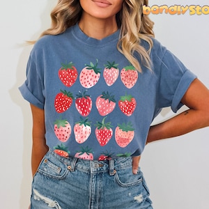 Strawberry T-shirt: Comfort Colors Cottagecore Summer Berries Tee - Etsy