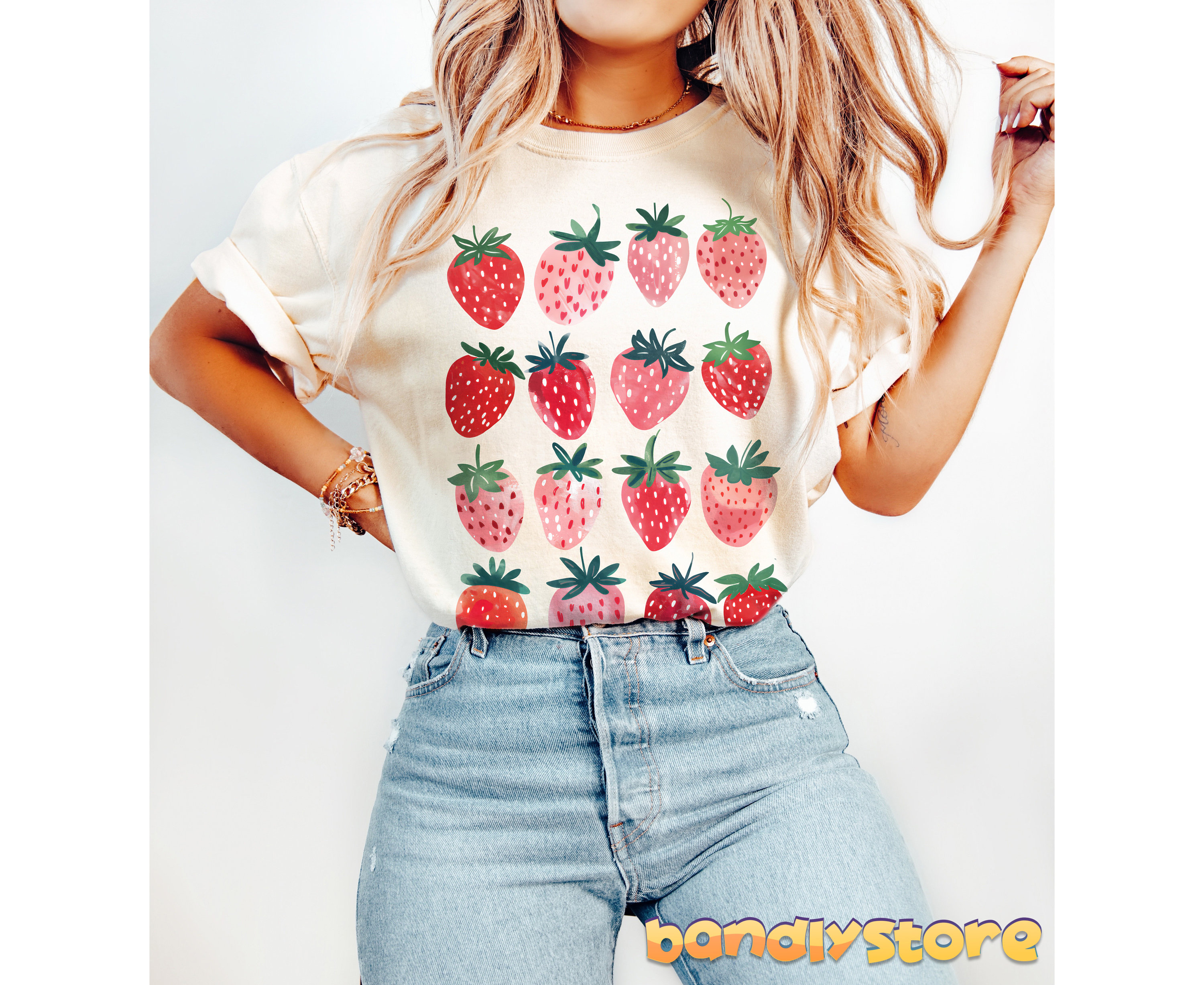 Cute Strawberry Tshirt | Comfort Colors Summer Strawberry Shirt ...