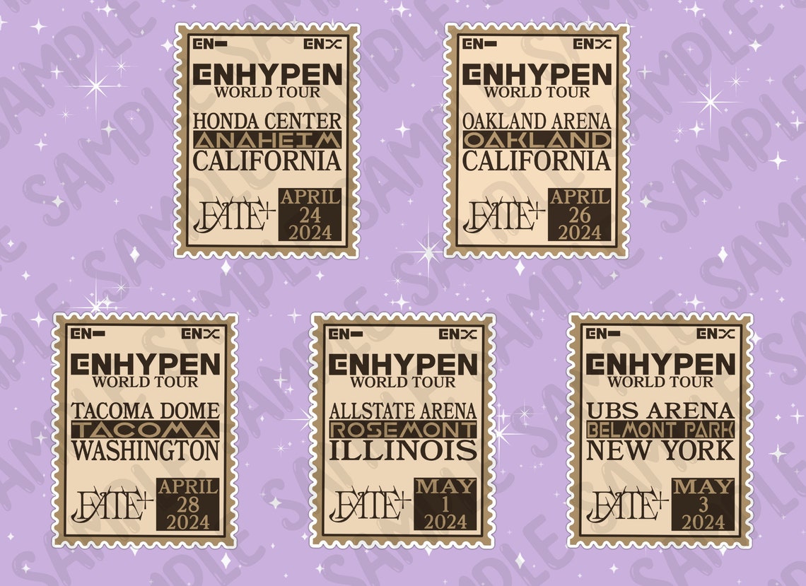 KPOP | EN- | Fate Plus World Tour | Stamp Sticker | Journal ...