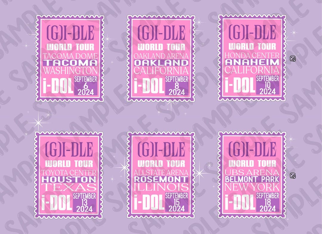 G-idle | IDOL World Tour | Stamp Sticker | Journal & Scrapbooking - Etsy