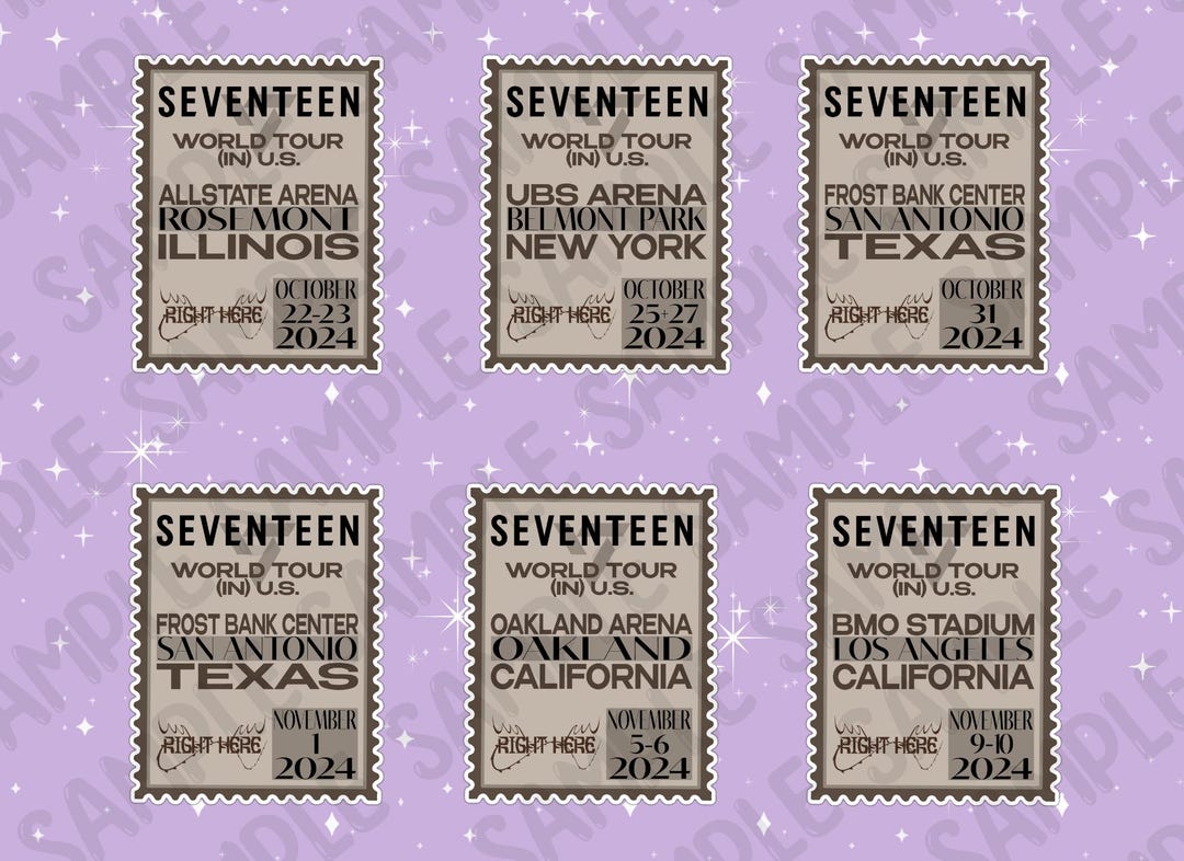 KPOP | SVT | Right Here Tour | Stamp Sticker | Journal & Scrapbooking ...