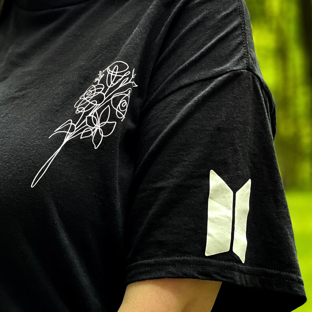 BTS LY Flower Bouquet BTS & Army Shield Logo T-shirt Gift - Etsy