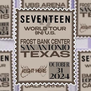 SVT | Seventeen | Right Here Tour | Stamp Sticker | Journal ...