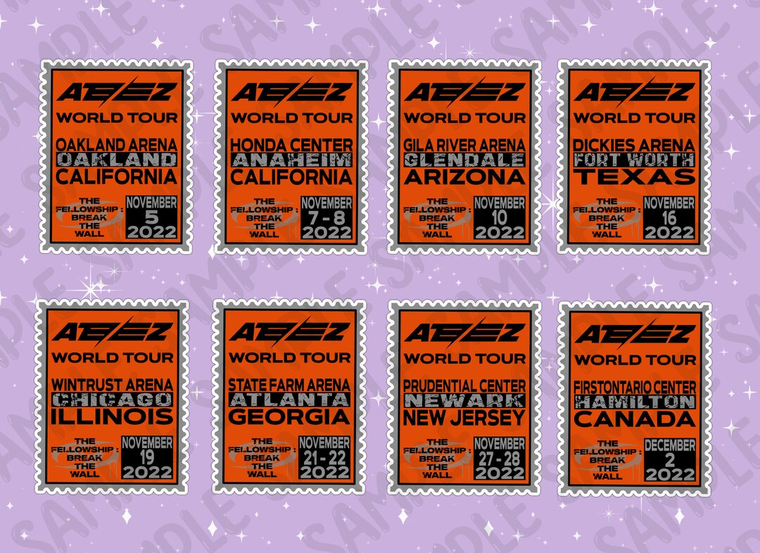 KPOP | ATZ | BTW World Tour | Stamp Sticker | Journal & Scrapbooking - Etsy